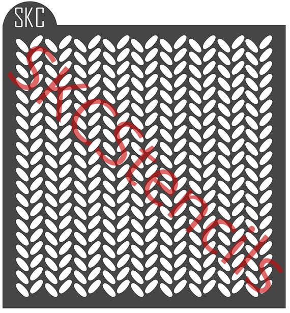 Large Knit Stencil SVG | Etsy