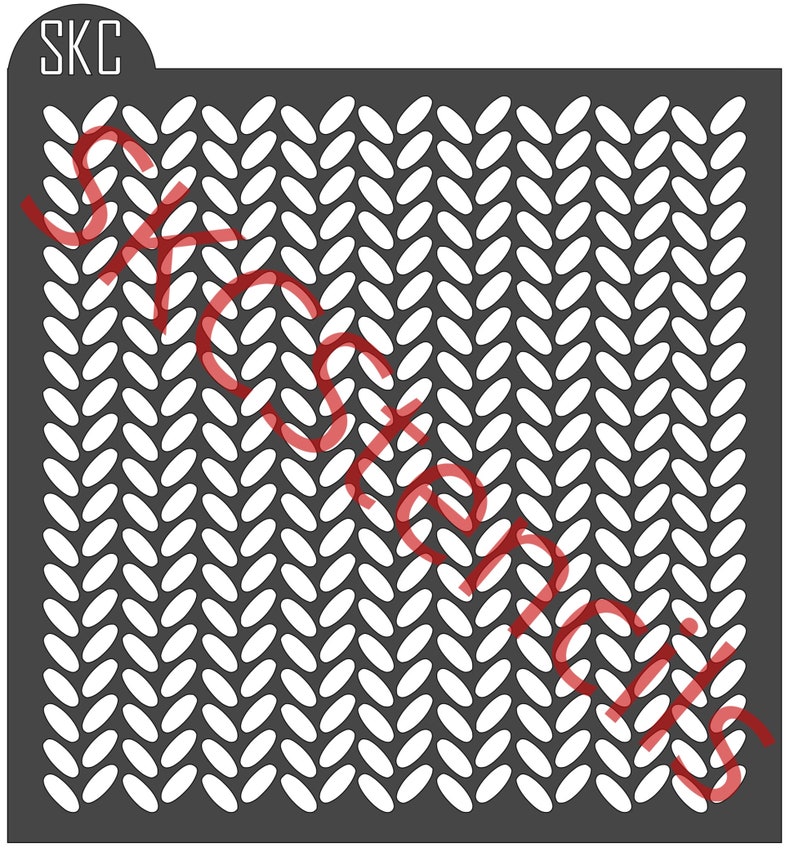 Large Knit Stencil SVG | Etsy