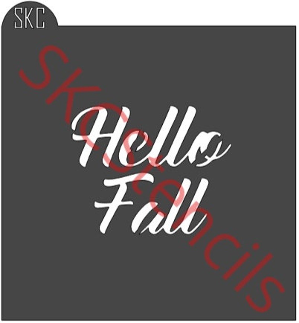 Hello Fall Stencil SVG - Etsy