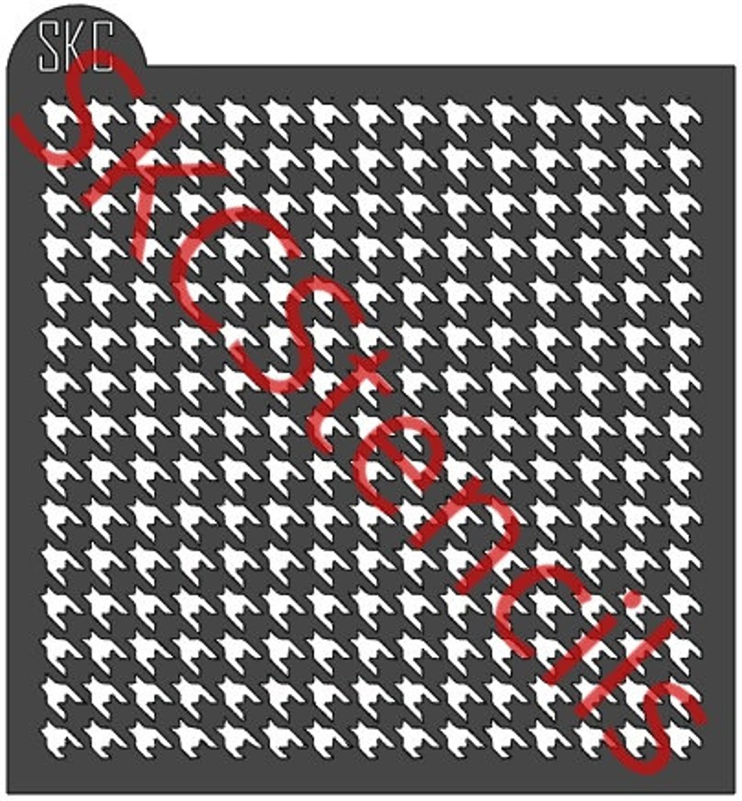 Small Houndstooth Stencil SVG - Etsy