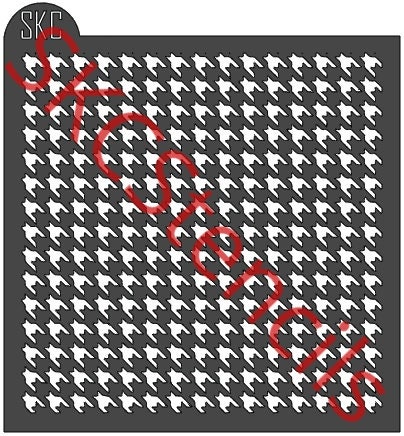 Small Houndstooth Stencil SVG - Etsy