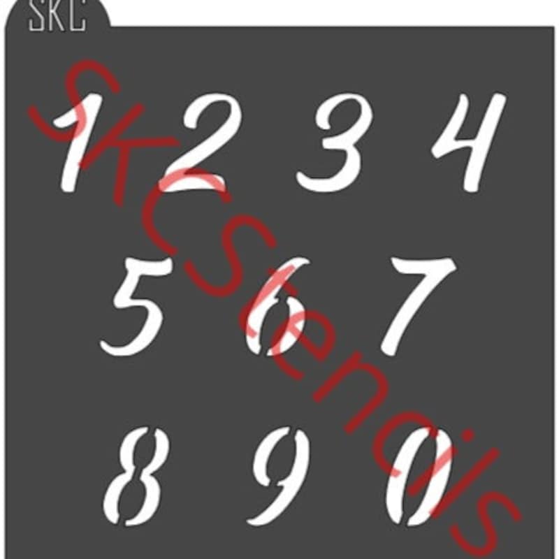 Stenciled Numbers - Etsy