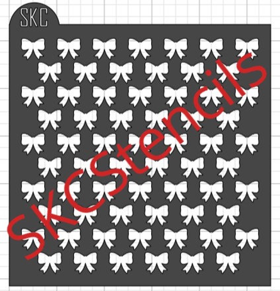 Bow Stencil SVG File - Etsy