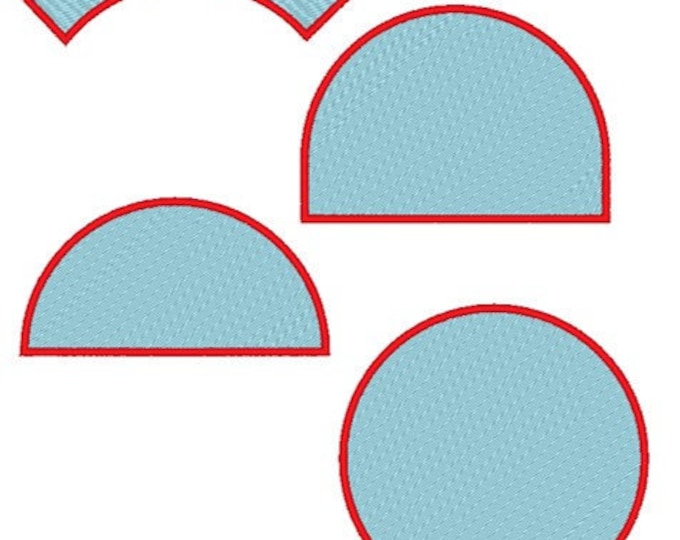 Blank Circle-based Patches FSL Machine Embroidery Design, 4 Styles in ...