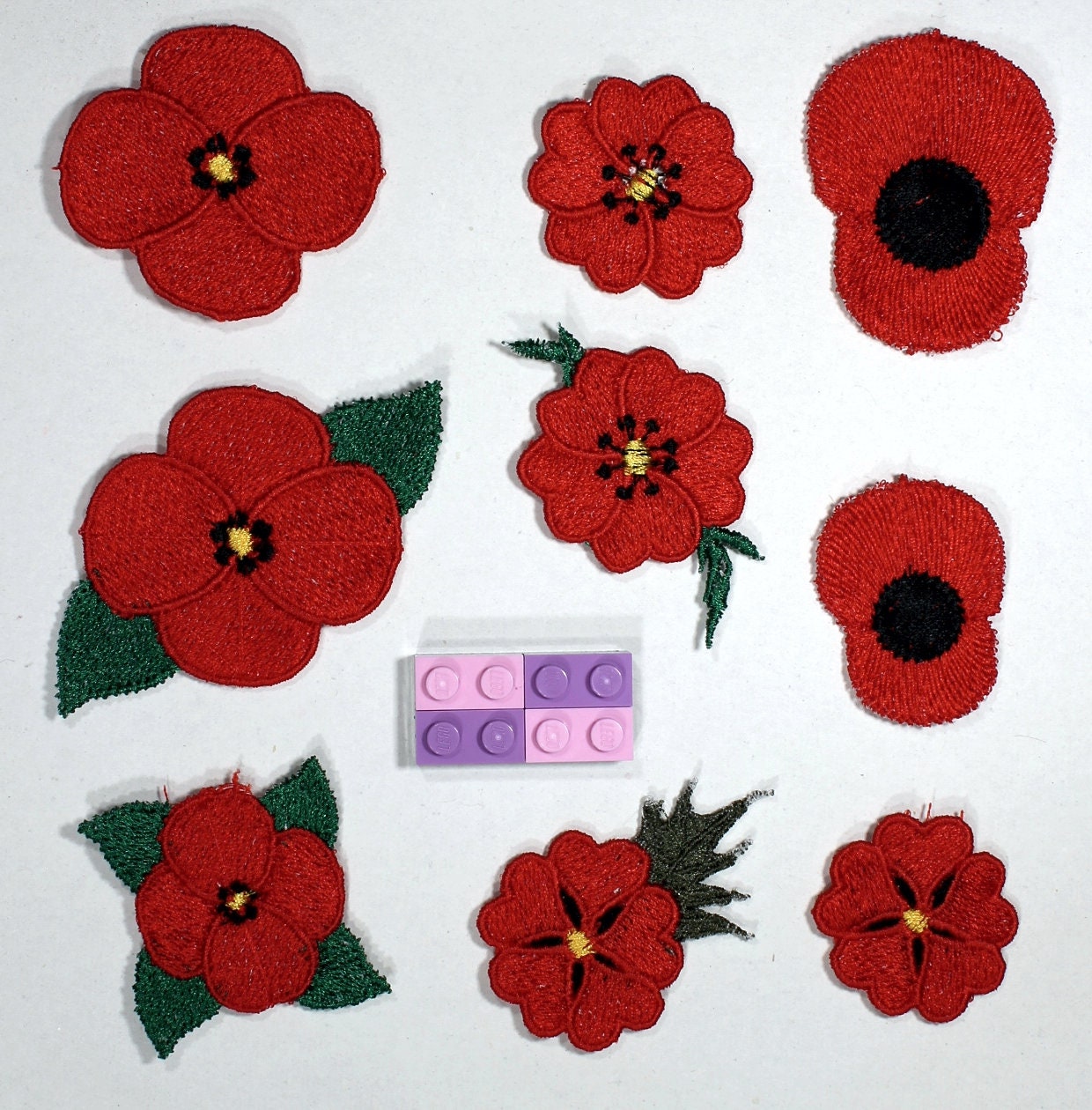 Flanders Memorial Poppy FSL Veterans Red Poppies Embroidery - Etsy UK