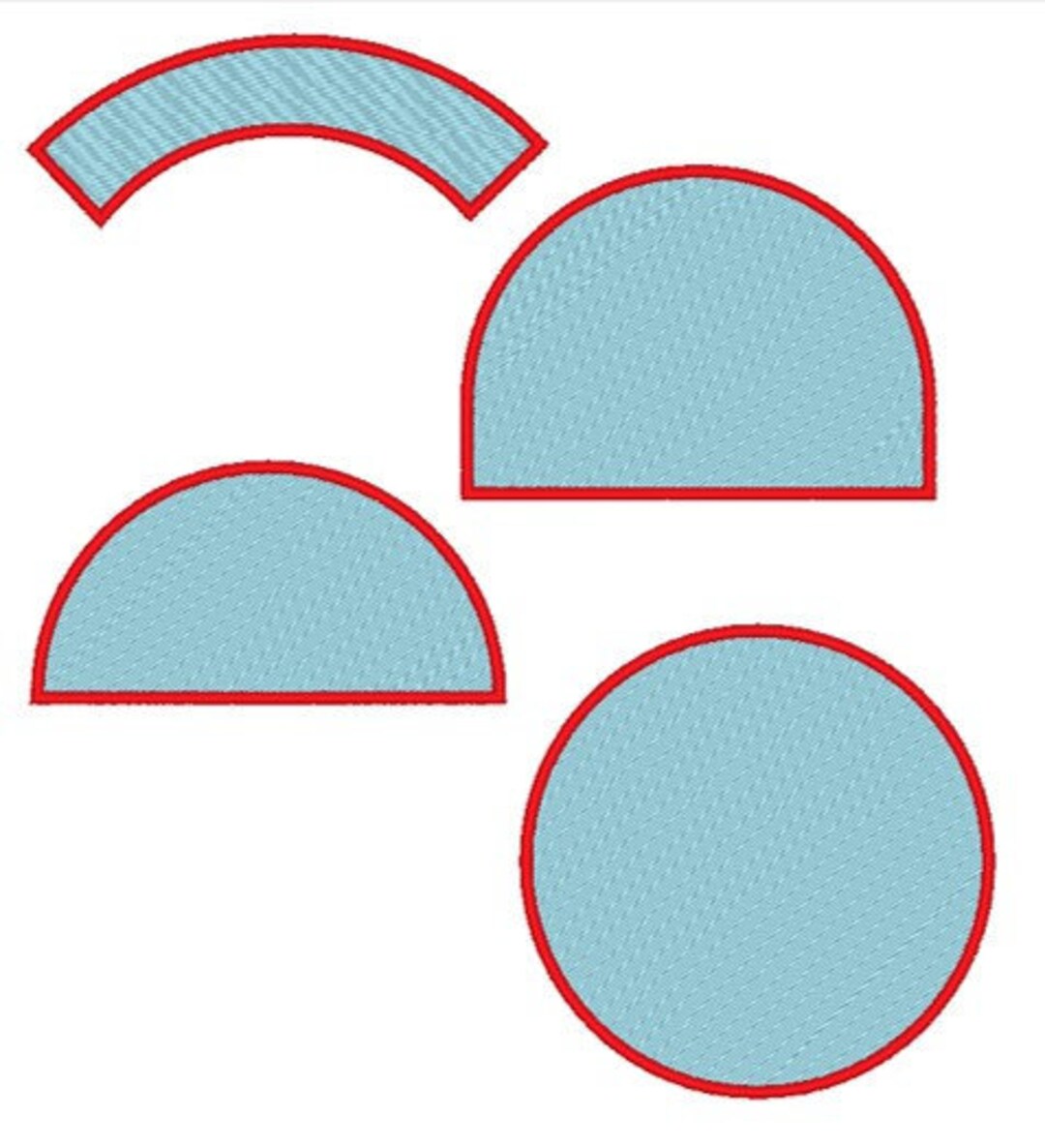 Blank Circle-based Patches FSL Machine Embroidery Design, 4 Styles in ...