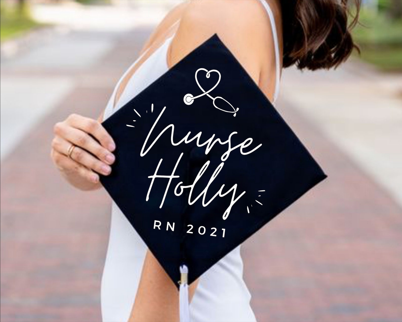 Customized Nursing Graduation Cap Decal Graduation Cap Iron | Etsy