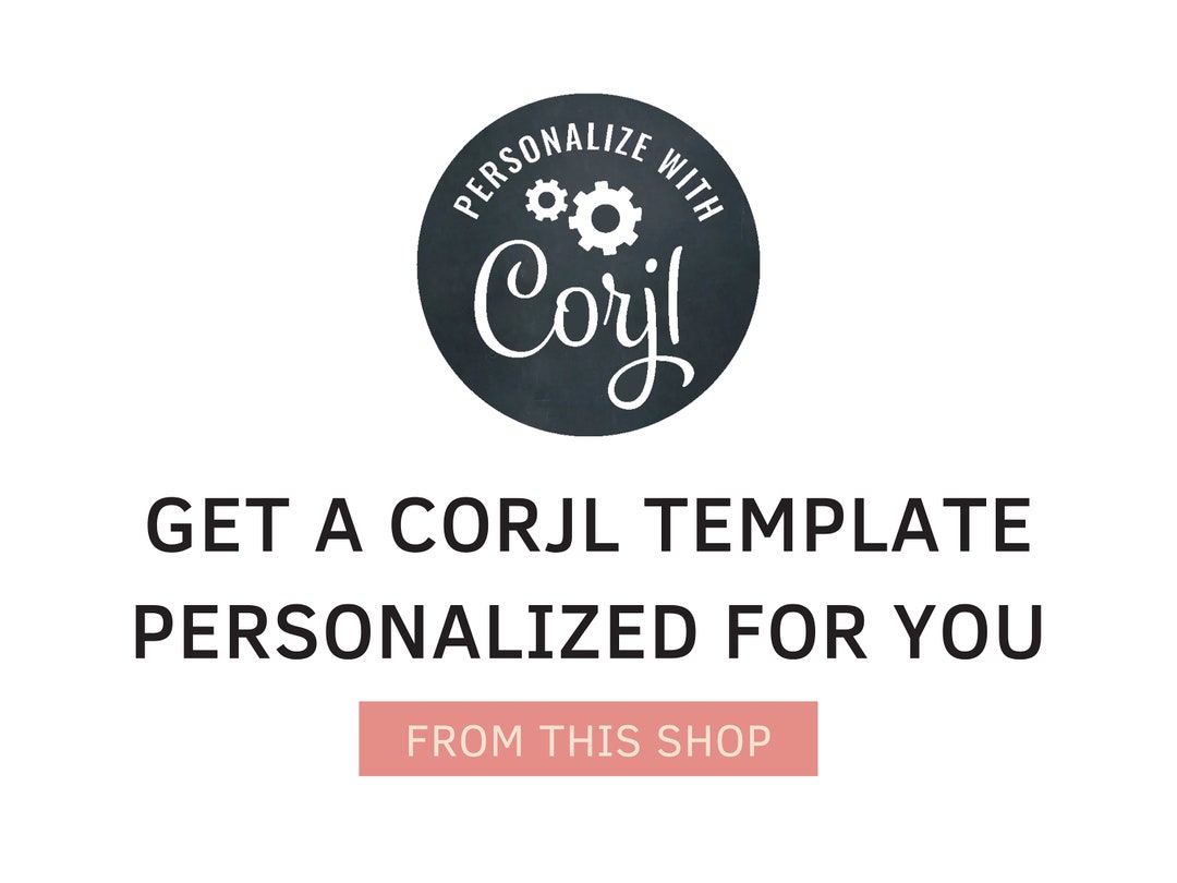 ADD ON Corjl Template Personalization - Etsy
