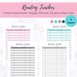 Reading Tracker Printable School Planner Student Printable - Etsy