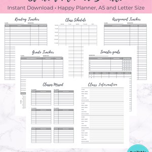 Student Planner Bundle Printable, School Planner, Bullet Journal ...