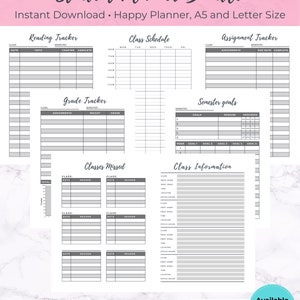 Student Planner Bundle Printable, School Planner, Bullet Journal ...