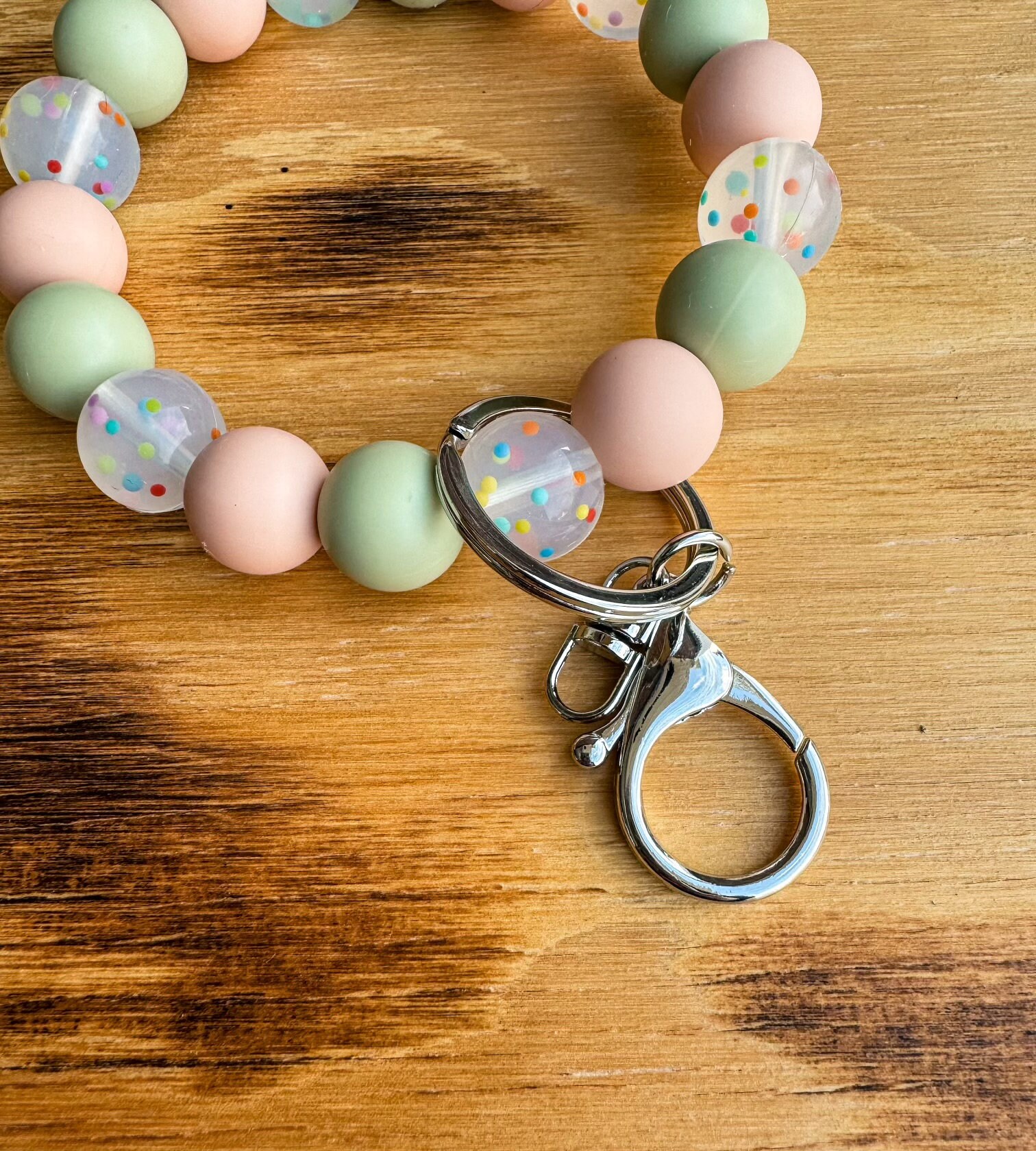 Silicone Beaded Wristlet, Wristlet, Silicone Beads, Keychains, Wristlet ...