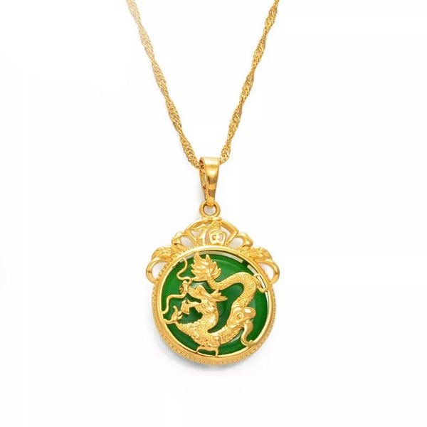 Mens Jade Dragon Necklace - Etsy