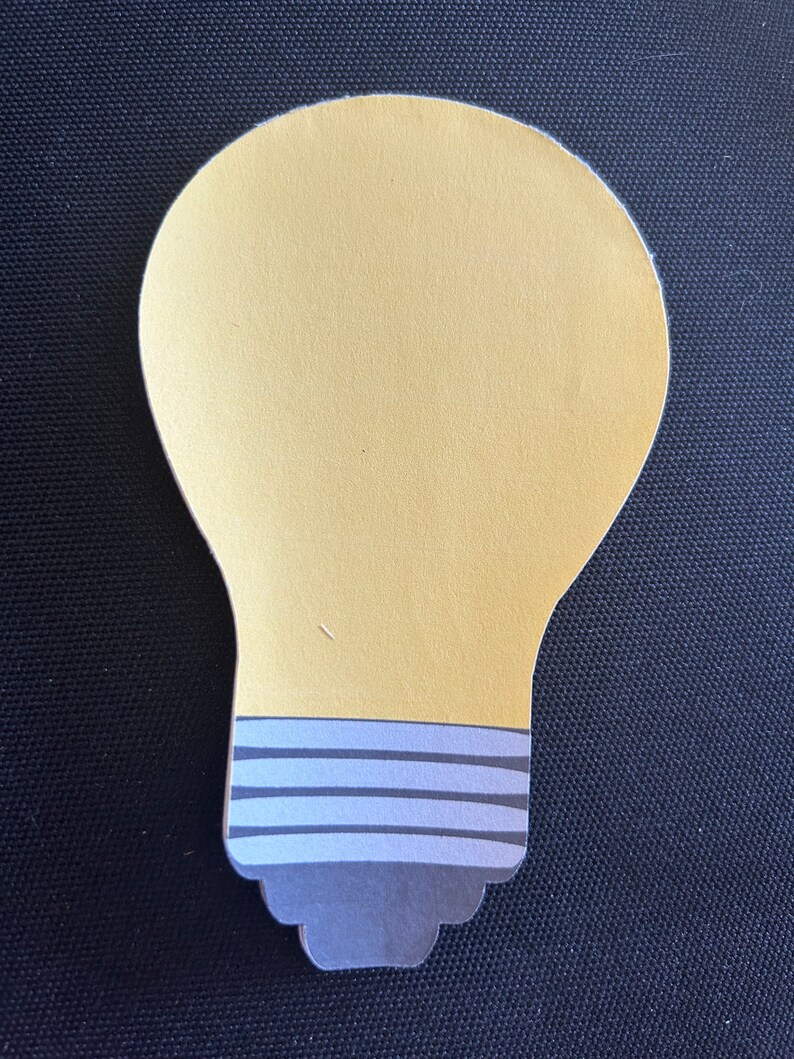 Bright Idea Lightbulb Notepad Memo Pad - Etsy