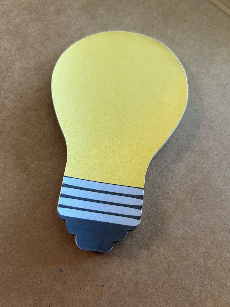 Bright Idea Lightbulb Notepad Memo Pad - Etsy