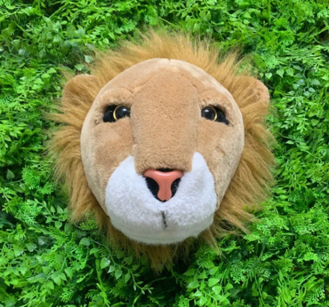 Plush Lion Head for Wall Animal Wall Plush Head Animal - Etsy