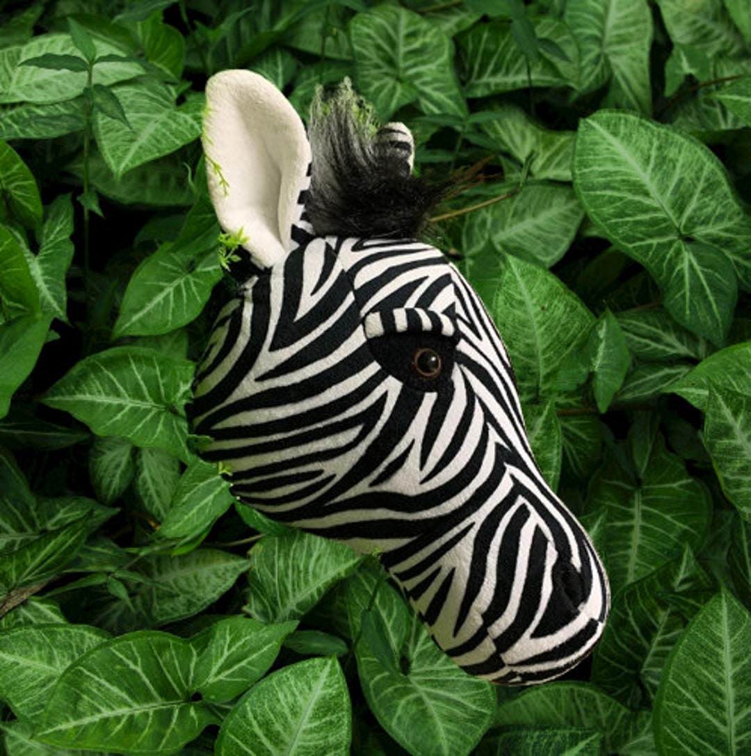 3D Zebra for Wall Animal Wall Plush Head Animal Wall Mount Stuffed ...