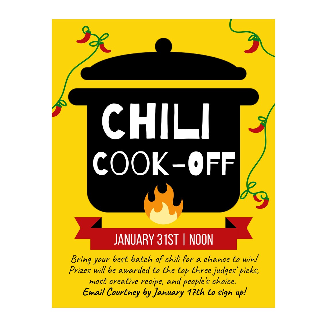 Chili Cook-off Customizable Event Flyer - Etsy