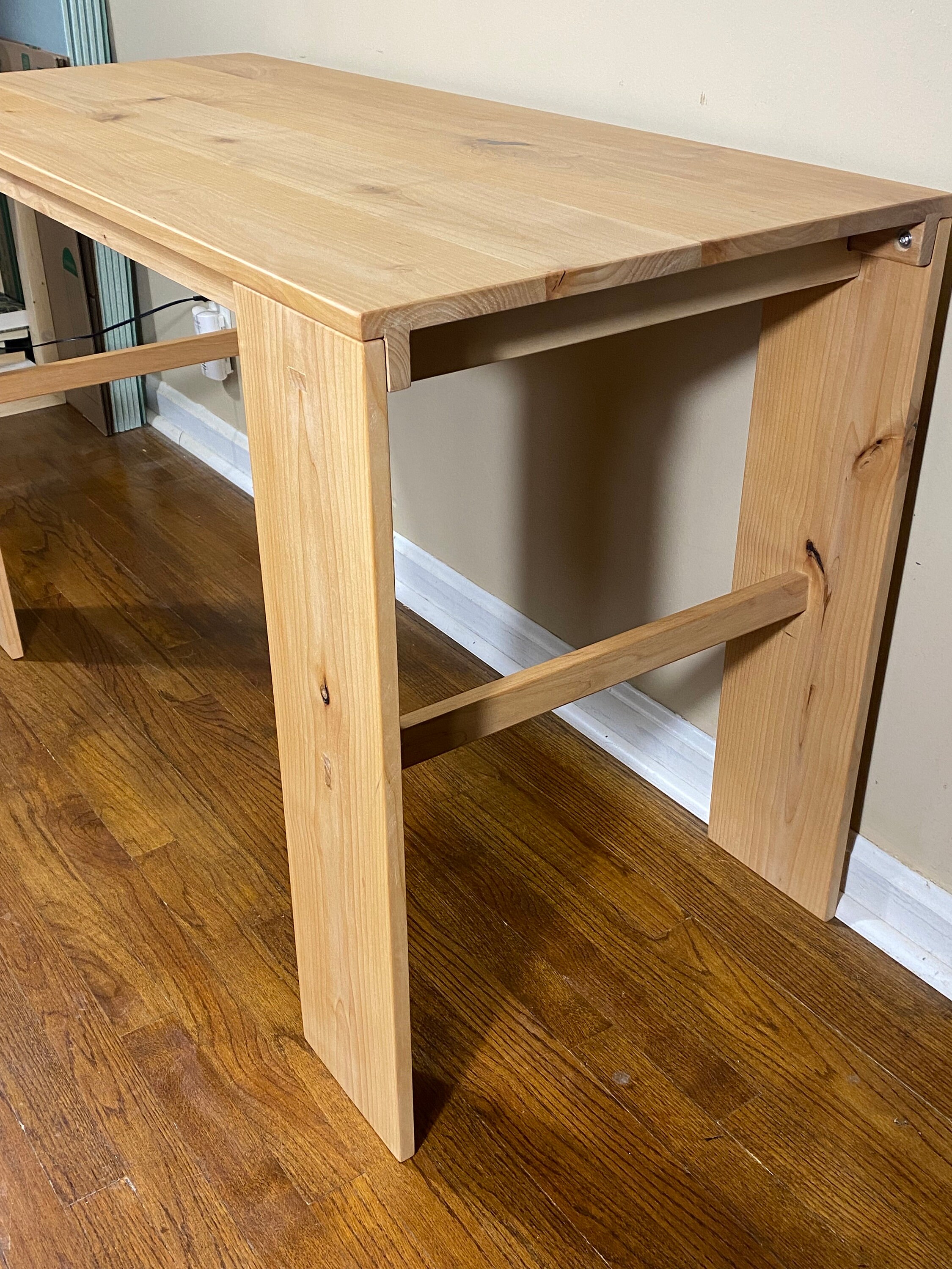 Modern Rustic Natural Wood Writing Desk - Etsy