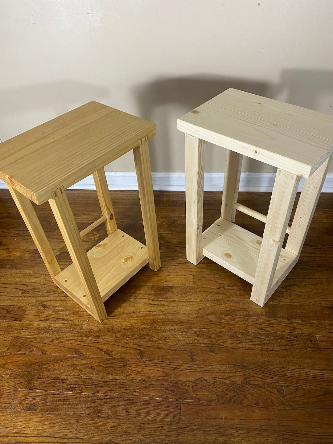 Small Modern Rustic End Table/side Table/nightstand- Set of Two ...