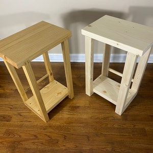 Small Modern Rustic End Table/side Table/nightstand- Set of Two ...