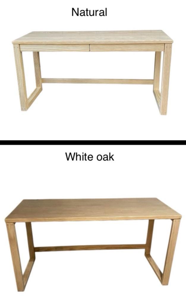 Handcrafted Modern Rustic Desk | Solid White Oak Finish | Natural Pine ...