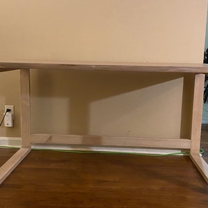 Handcrafted Modern Rustic Desk | Solid White Oak Finish | Natural Pine ...