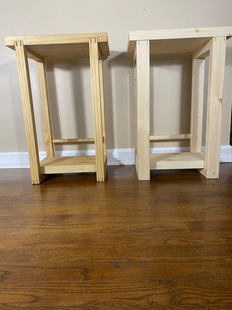 Small Modern Rustic End Table/side Table/nightstand- Set of Two ...