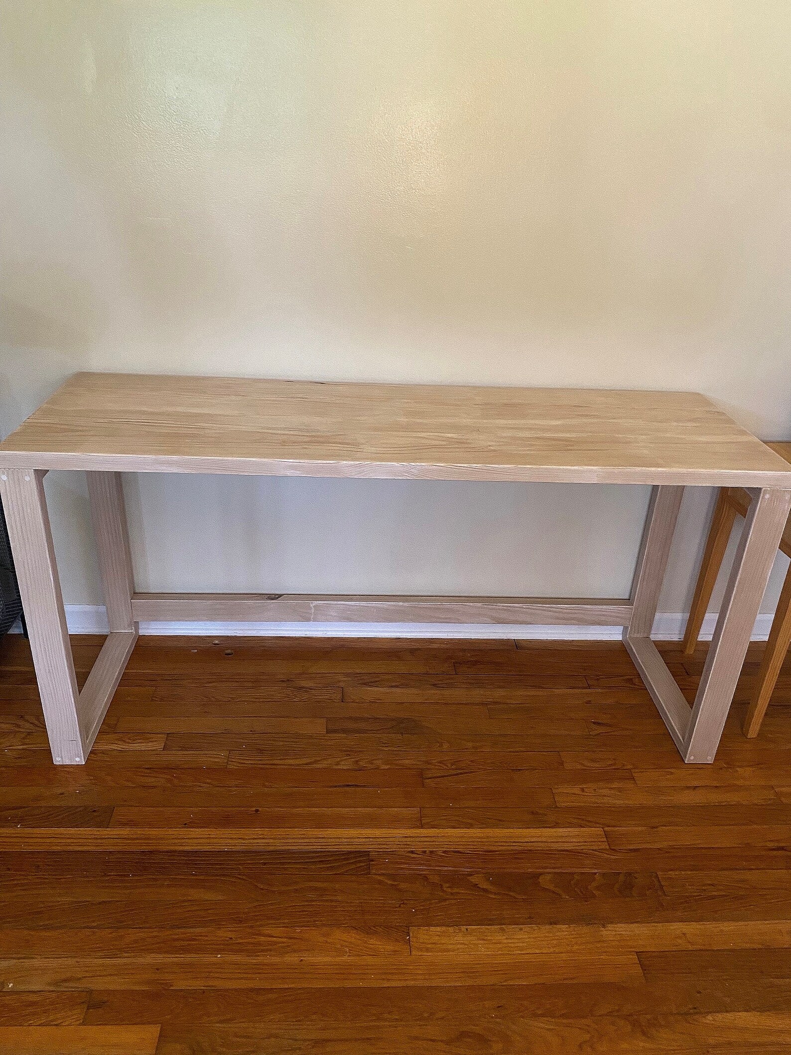 Handcrafted Modern Rustic Desk | Solid White Oak Finish | Natural Pine ...