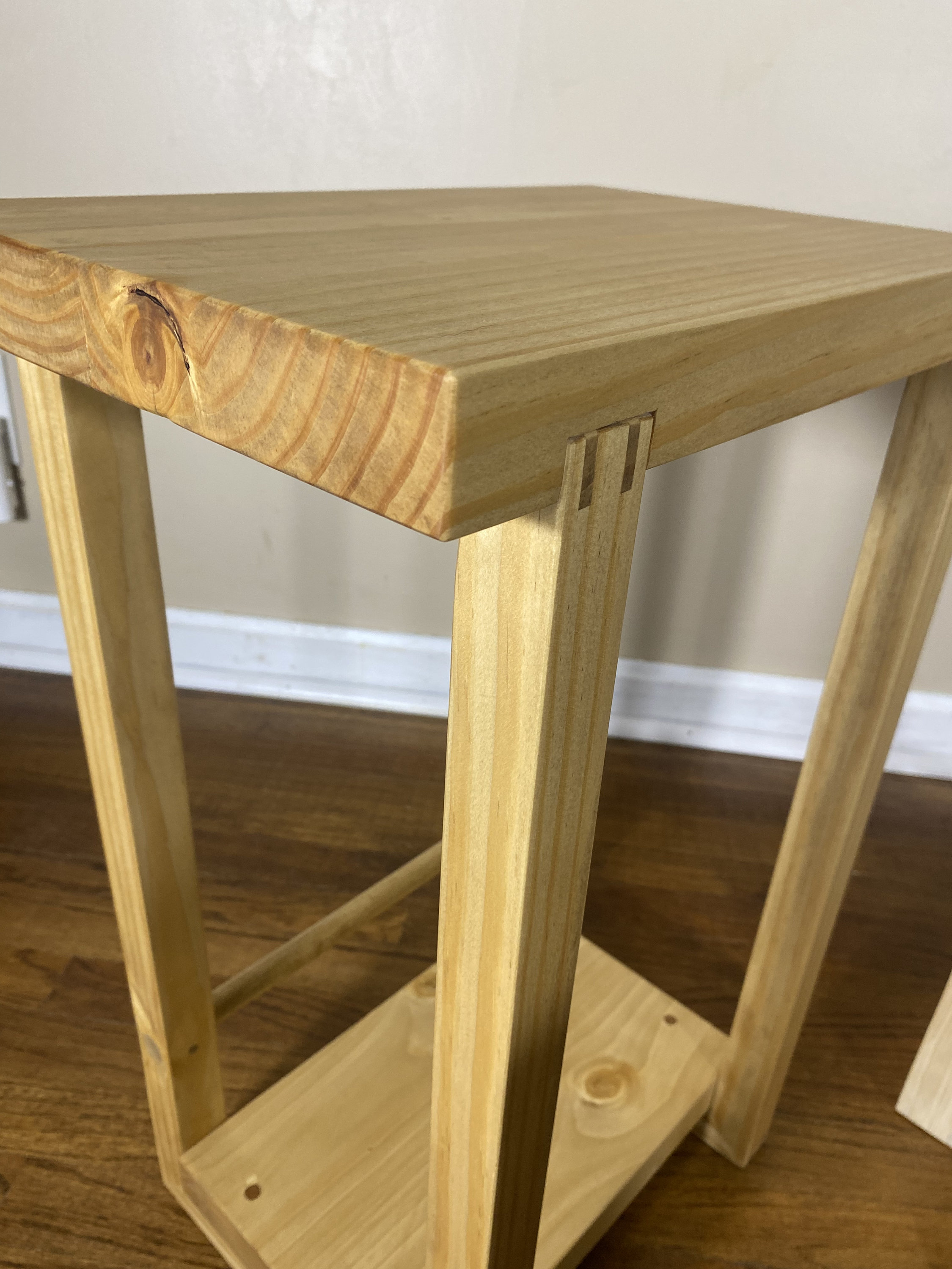 Small Modern Rustic End Table/side Table/nightstand- Set of Two ...