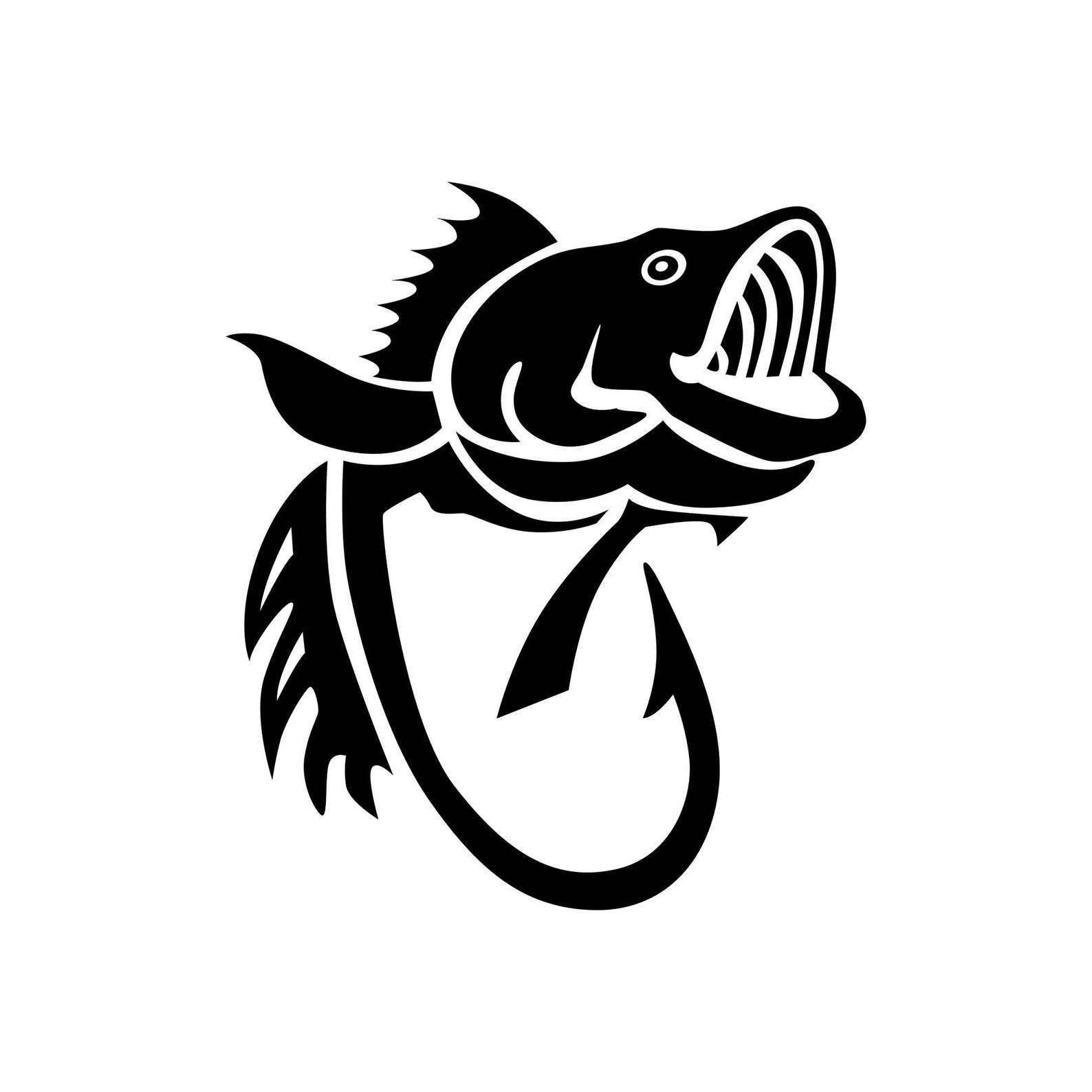 Fish Hook decal Fish Hook window sticker Fish window decal | Etsy