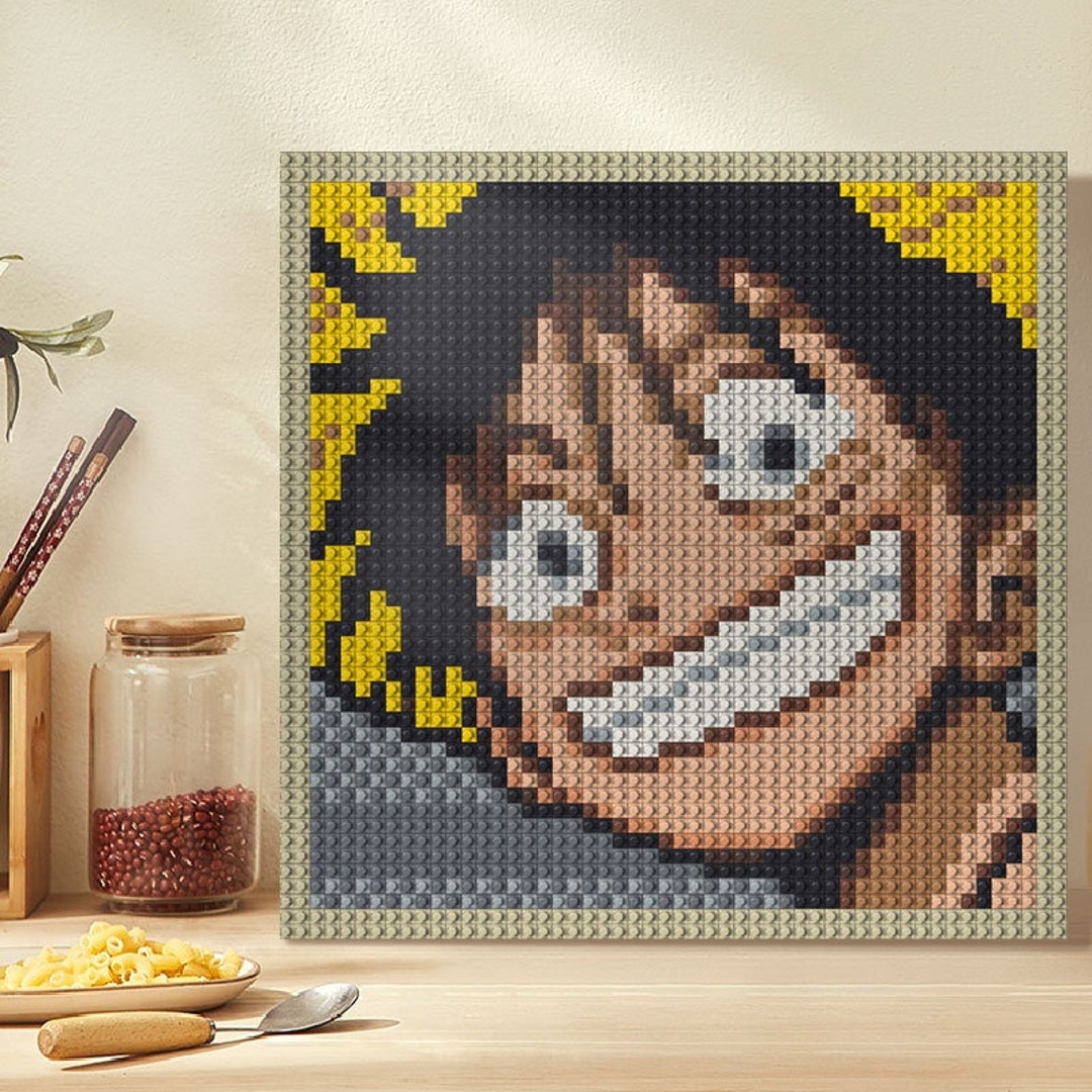 Pixel Art Anime Lego Style Kit 2304 Pieces Wall Art Fun Activity - Etsy