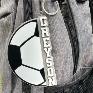 Custom Soccer Keychain - Etsy