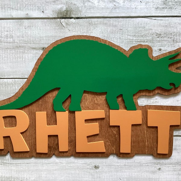 Dinosaur Wood Sign - Etsy