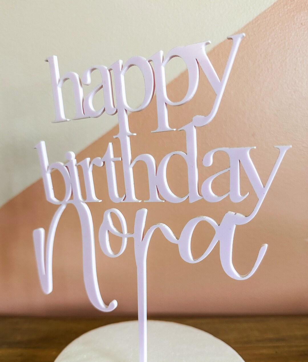 Custom Acrylic Happy Birthday Cake Topper Personalized Birthday Cake ...