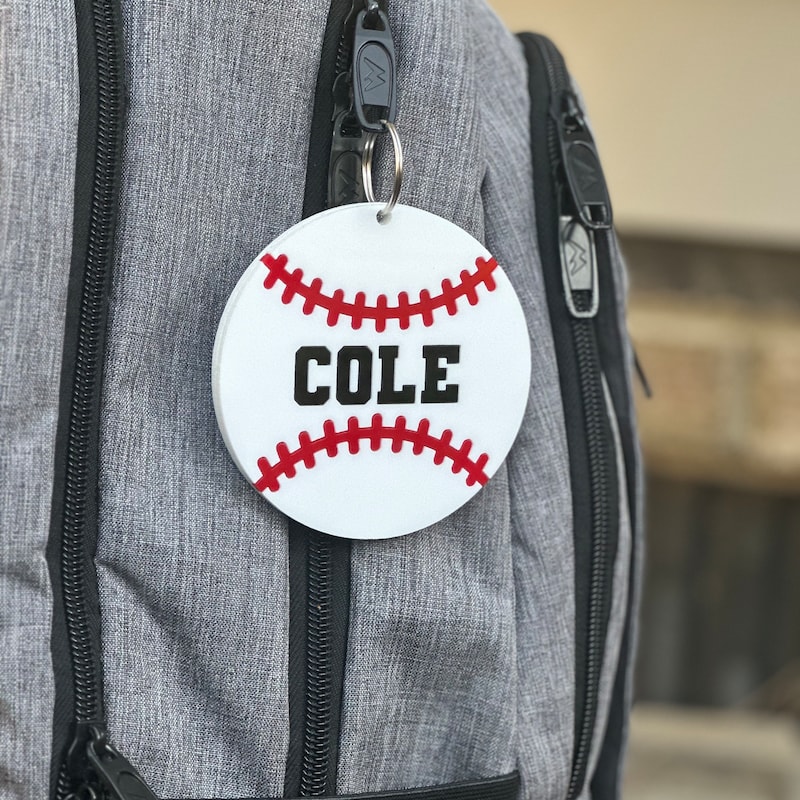 Baseball Keychain - Etsy