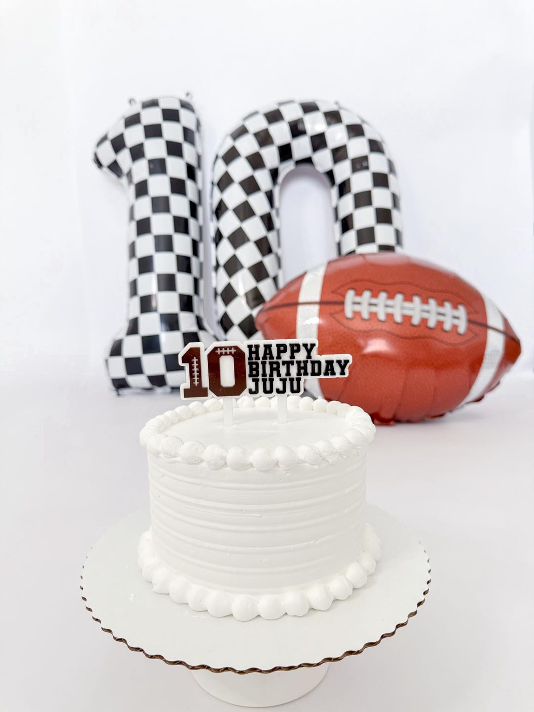 Custom Football Birthday Cake Topper - Personalized Decor for Football ...