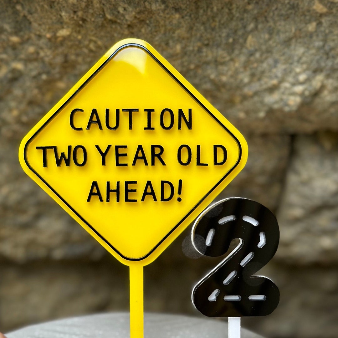 Caution Two Year Old Ahead Cake Topper: Construction Birthday Party - Etsy