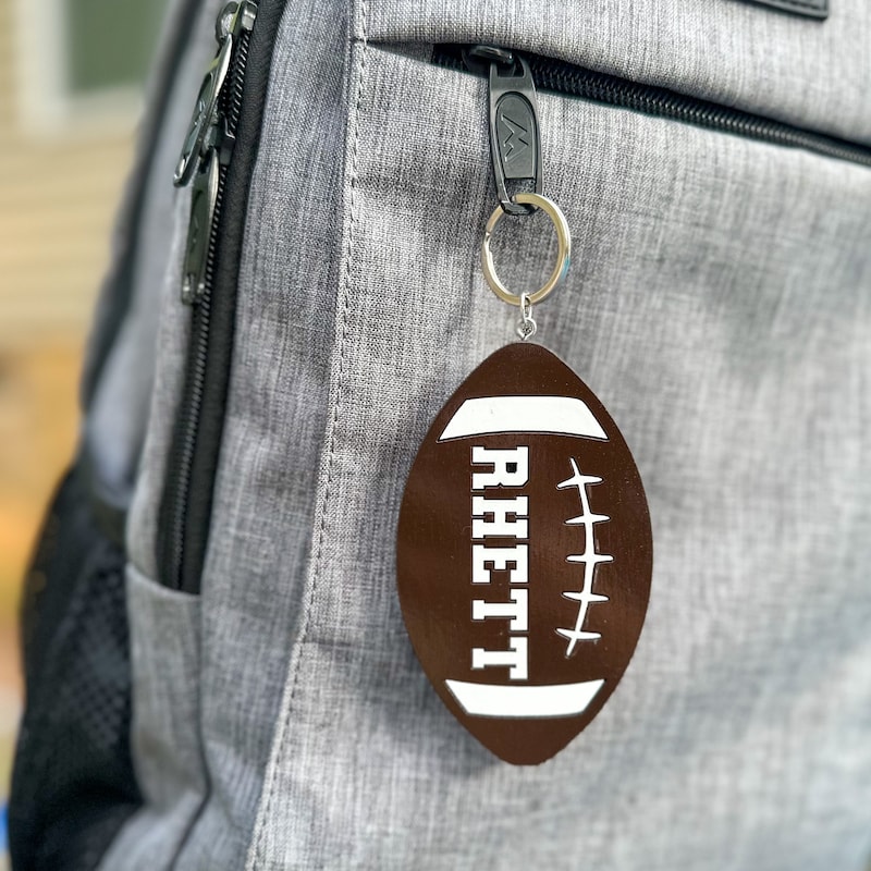 Football Keychain - Etsy