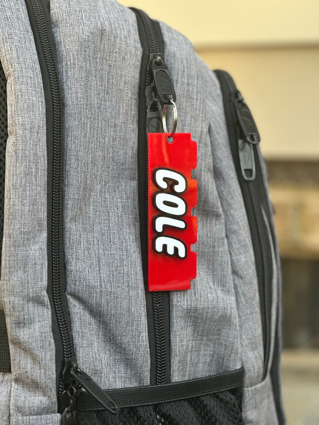 Custom Name Keychain With a Building Block Design - Etsy