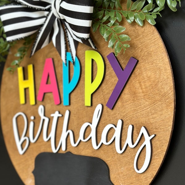 Happy Birthday Door Sign - Etsy
