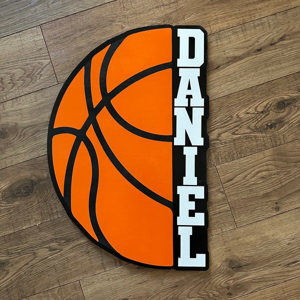 Wood Basketball Sign - Etsy