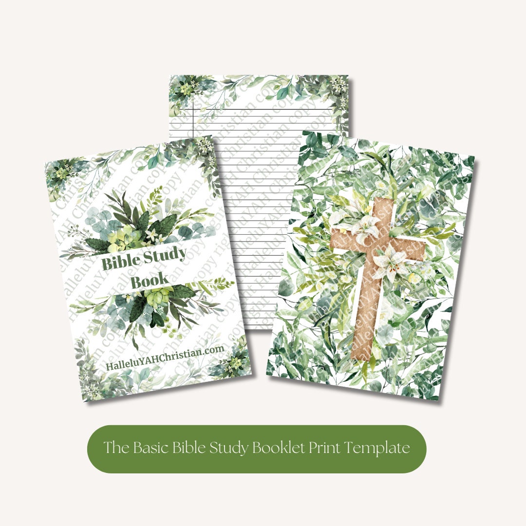 Bible Study Booklet Template INSTANT DOWNLOAD - Etsy