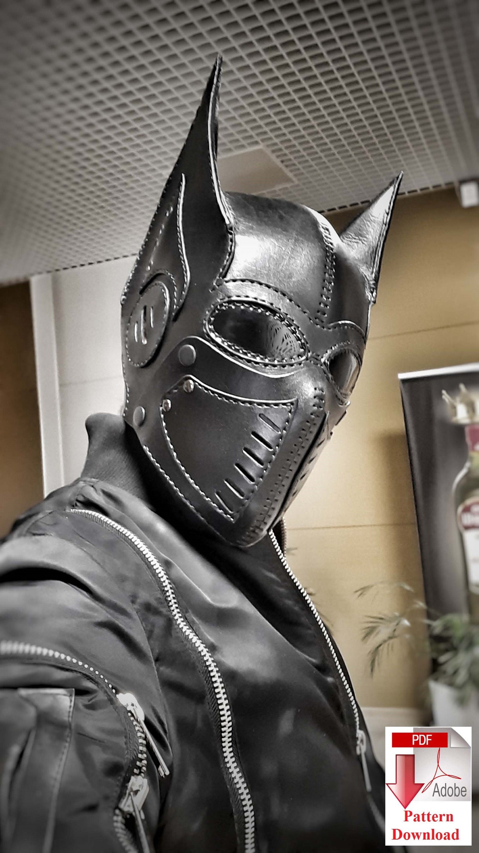 Pattern PDF leather Batman Mask V26 | Etsy