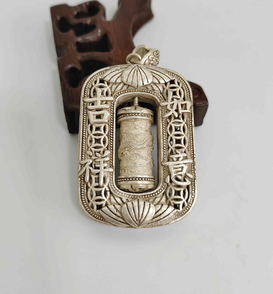 Vintage Tibet Silver Handmade Dragon Pendant E3421 - Etsy