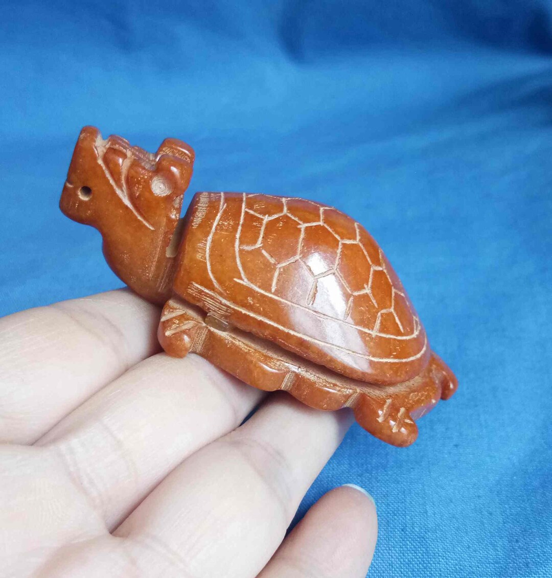 Jade Hand Carved Dragon Turtle Statue E805 - Etsy