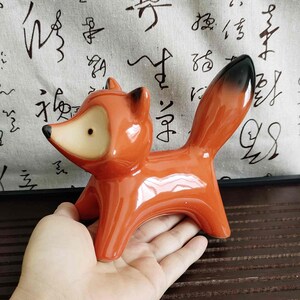 China Zisha Ceramics Carved Fox Tea Pet Statue, Personality Home Office ...