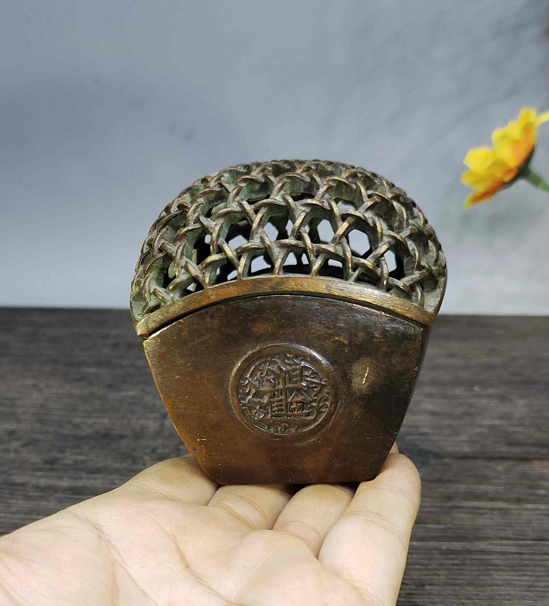 Vintage Bronze Carved Incense Burner, Personality Home Office ...