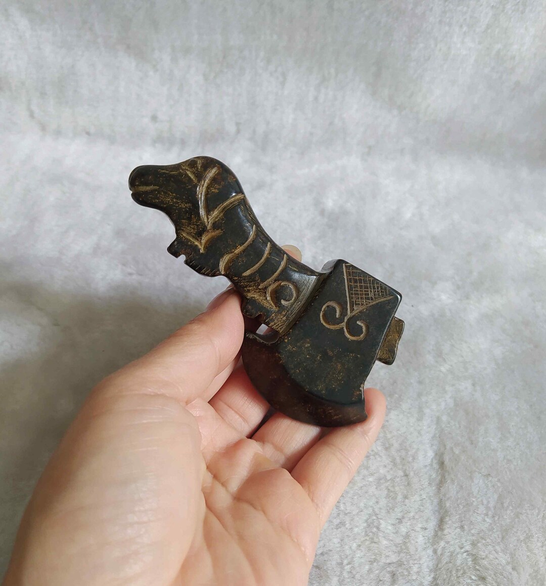 Antiques Chinese Jade Carved Dog Axe Statue F713 - Etsy