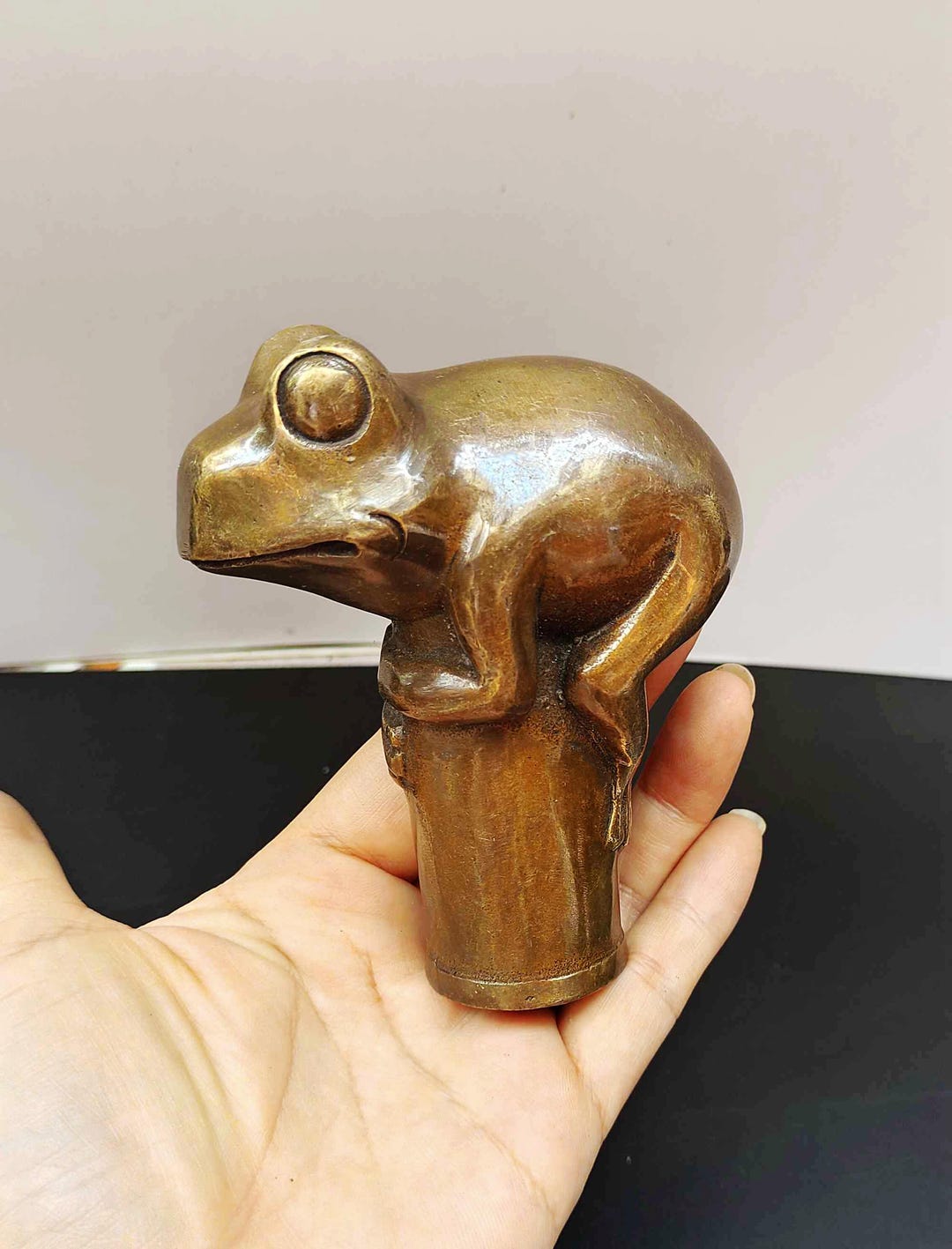 Vintage Brass Frog Cane Head Statue, the Elderly Gift H016 - Etsy